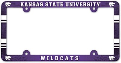 Kansas State Wildcats Plastic License Frame Tag Auto Car Truck USA ...