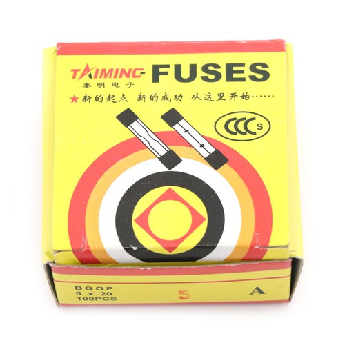 100Pcs/Box 2A 250V Fuses 2 Amp Fast-Blow Fuse 5mm x 20mm F2AL250V Glass ...