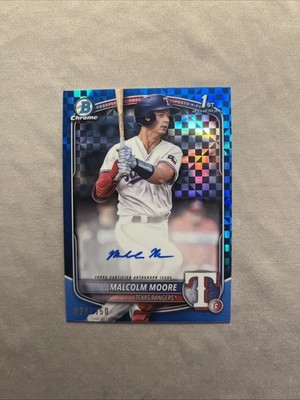 2025 Bowman - Malcolm Moore Blue Xfractor Refractor Auto /150 #CPA-MMO ...