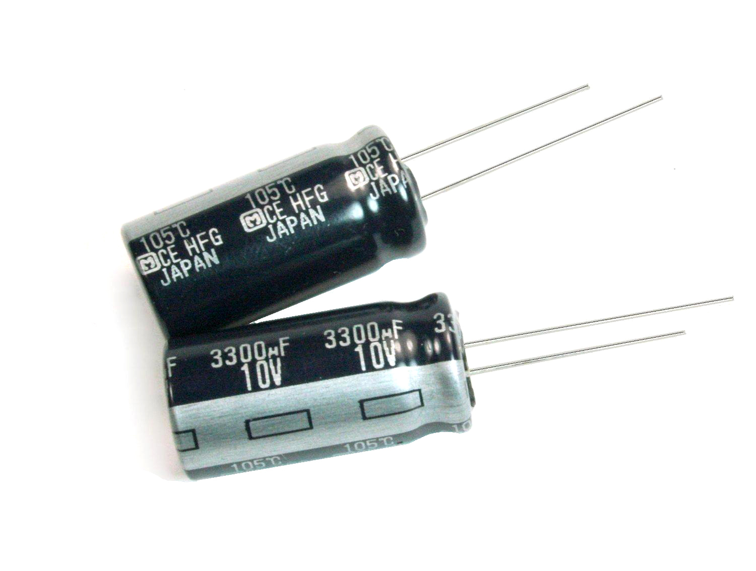 6pcs Panasonic 3300uf 10v HFG 105C Radial Electrolytic Japan Capacitor ...