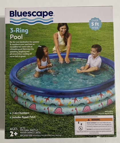 Pool, 3 Ring, 5ft Wide,for ages 2 and up,Bluescape | eBay