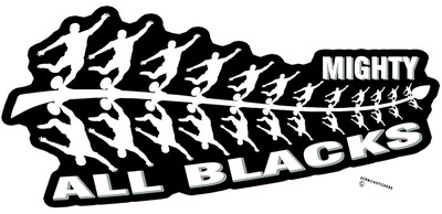 MIGHTY ALL BLACKS STICKER KIWI FERN RUGBY ALL BLACKS STICKER NEW ...