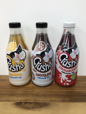 Crusha Milkshake Mix 3 X 1 Litre Chocolate Strawberry Banana Flavour ...