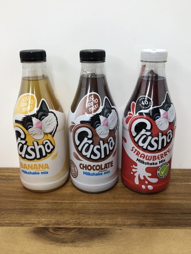 Crusha Milkshake Mix 3 X 1 Litre Chocolate Strawberry Banana Flavour ...