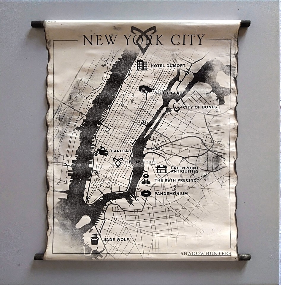 Shadowhunters New York City Map The Mortal Instruments Map NYC Map ...