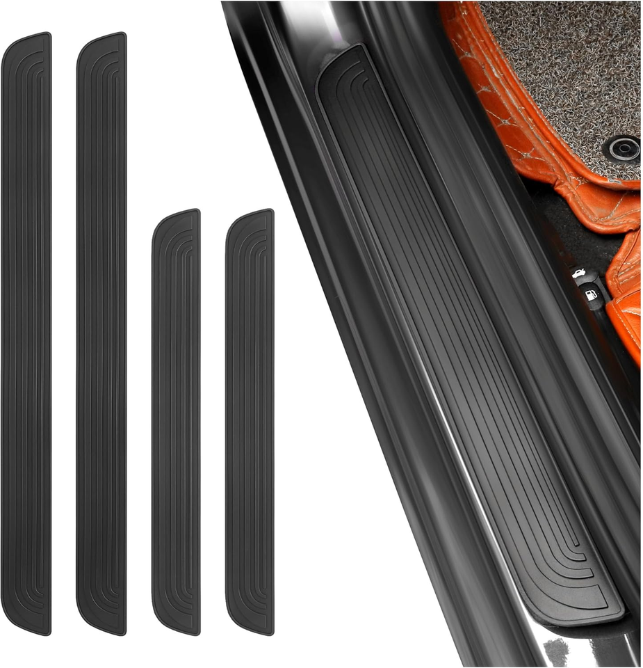 4PCS Car Door Sill Protector,Anti-Scratch & Waterproof Car Door Sills ...