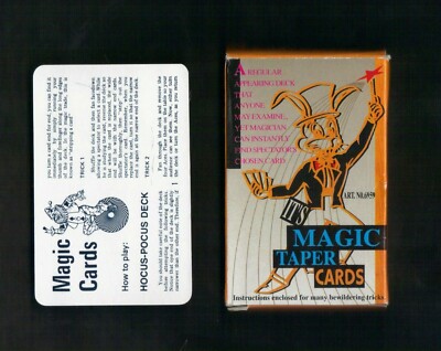 Vintage IT'S MAGIC TRICK TAPER CARDS Tapered Full Deck Hong Kong 5 ...