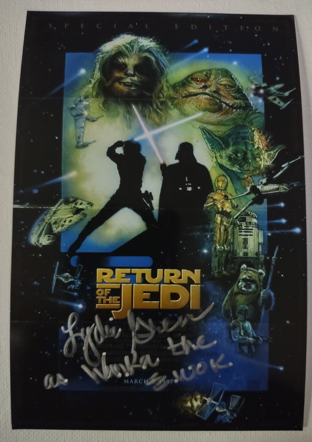 STAR WARS RETURN OF THE JEDI LYDIA GREEN EWOK SIGNED AUTOGRAPHED 4x6 ...