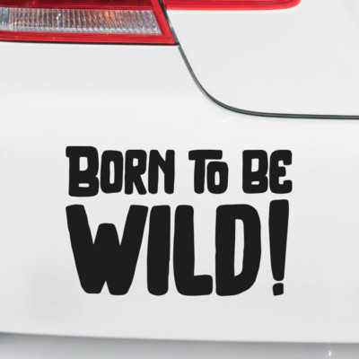 Auto Aufkleber "Born to be Wild" Heckscheibe Sprüche witzig lustig Matt ...