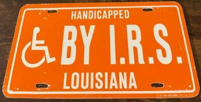 Louisiana Handicapped by IRS License Plate PLASTIC | eBay