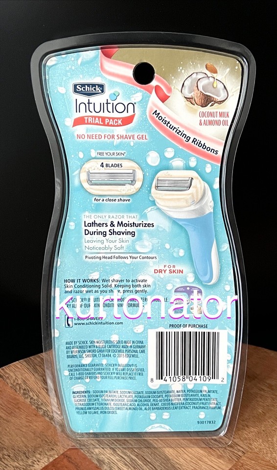 Schick Intuition COCONUT MILK & ALMOND OIL Razor Trial Pack NEW | eBay