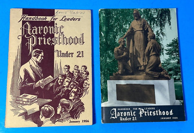 1956 1959 Handbook Leaders Aaronic Priesthood Under 21 Mormon LDS 2 ...
