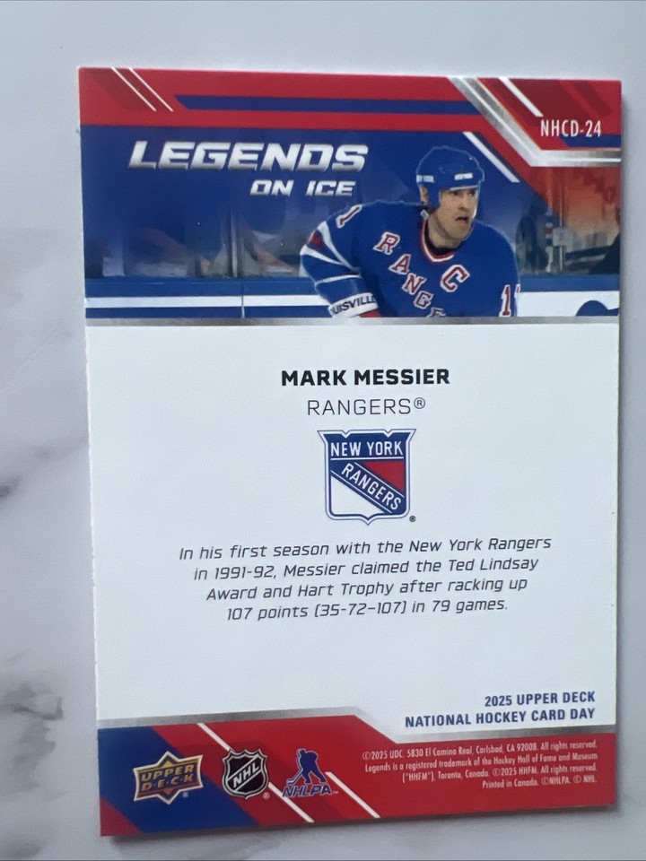 2025 National Hockey Card Day Mark Messier Legends On Ice #NHCD-24 | eBay