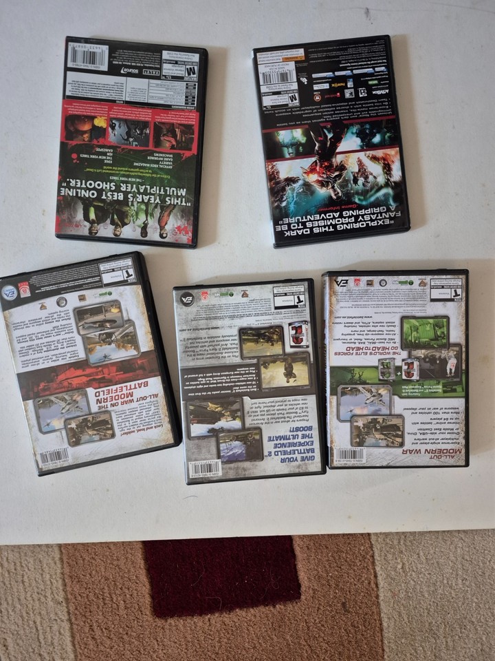 LOT 5 PC CD ROM Games Collection; Deluxe; 3-BATTLEFIELD 2; Left 4 D ...