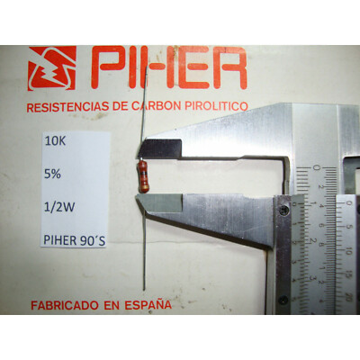 1 X 1/2W 10K 5 % RÉSISTANCE AU PIHER VINTAGE DES ANNÉES 1990. Nos ...