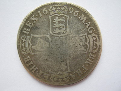 1696 William III Half Crown engraved A W as love token | eBay UK