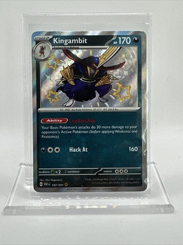 Pokémon TCG Kingambit Scarlet & Violet: Paldean Fates 187/091 Holo ...