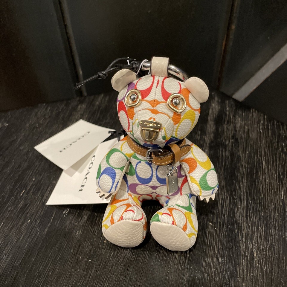COACH Rainbow Pride Bear Keychain Bag or Backpack Charm - NWT | eBay
