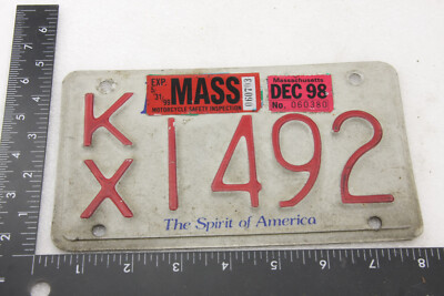 Massachusetts 1990's Small Tag #1492 America Expired License Plate ...