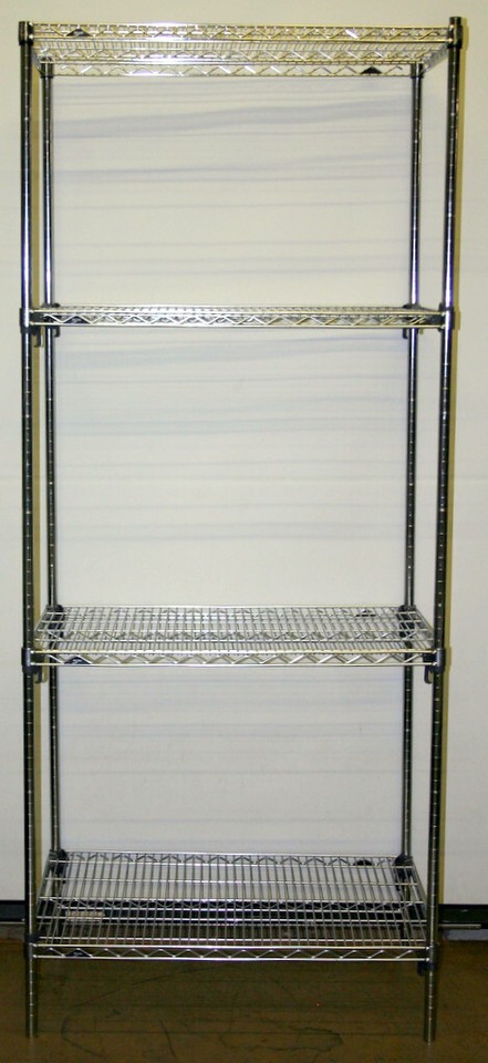 METRO SUPER ADJUSTABLE CHROME WIRE SHELF, SHELVING RACK UNITS, 6 ...