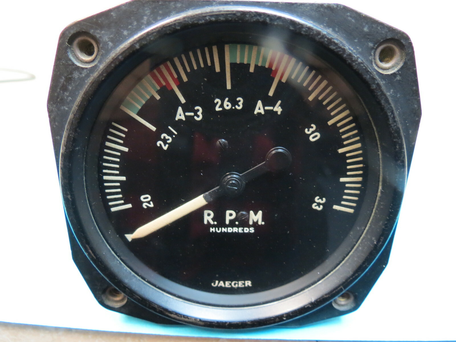 RARE WWI WWII Aircraft Tachometer Jaeger Mechanical RPM Indicator ...