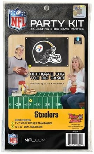 NFL Pittsburgh Steelers Tailgate Picnic Party Kit 2pc 2x3" Banner 6 ...