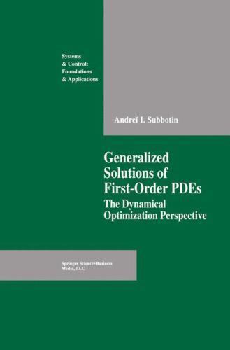 Systems and Control: Foundations and Applications Ser.: Generalized ...