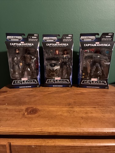 Marvel Legends Black Widow, Winter Soldier, And Red Skull Agents Of ...