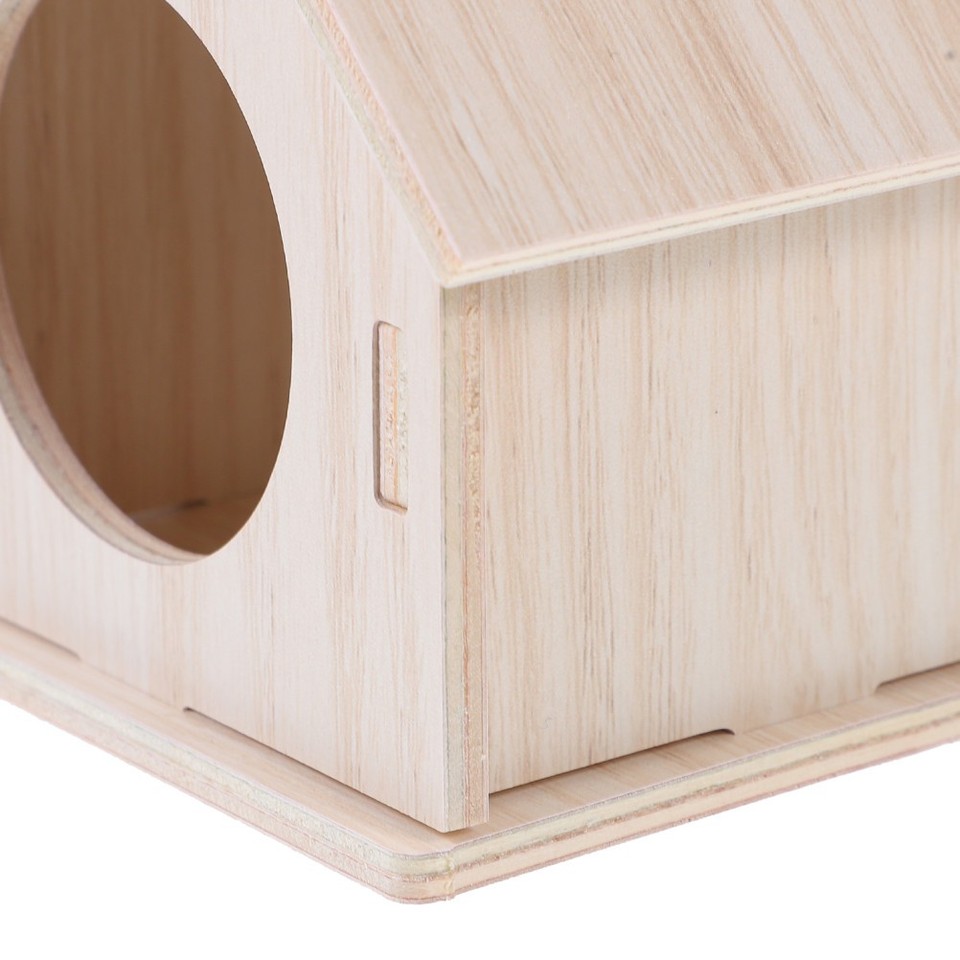 Wooden Hamster House Small Animal Hideout Decorative Rat House for Pets ...