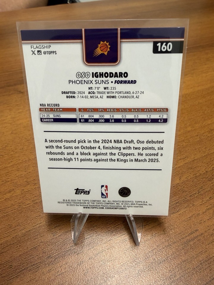 2024-25 Topps Flagship Oso Ighodaro 160 Gold Tip Off /50 | eBay