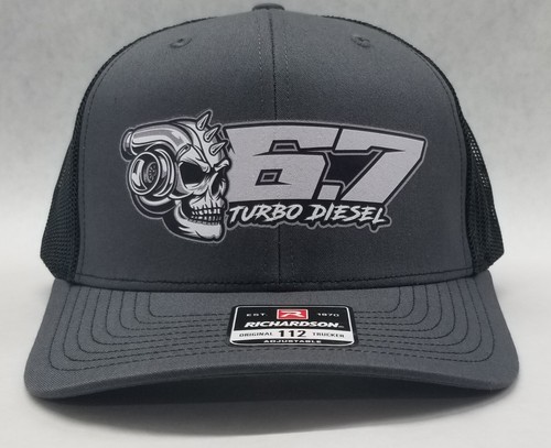 6.7 TURBO DIESEL SKULL SNAPBACK HAT - TRUCKER POWERSTROKE 4th Gen 5th ...
