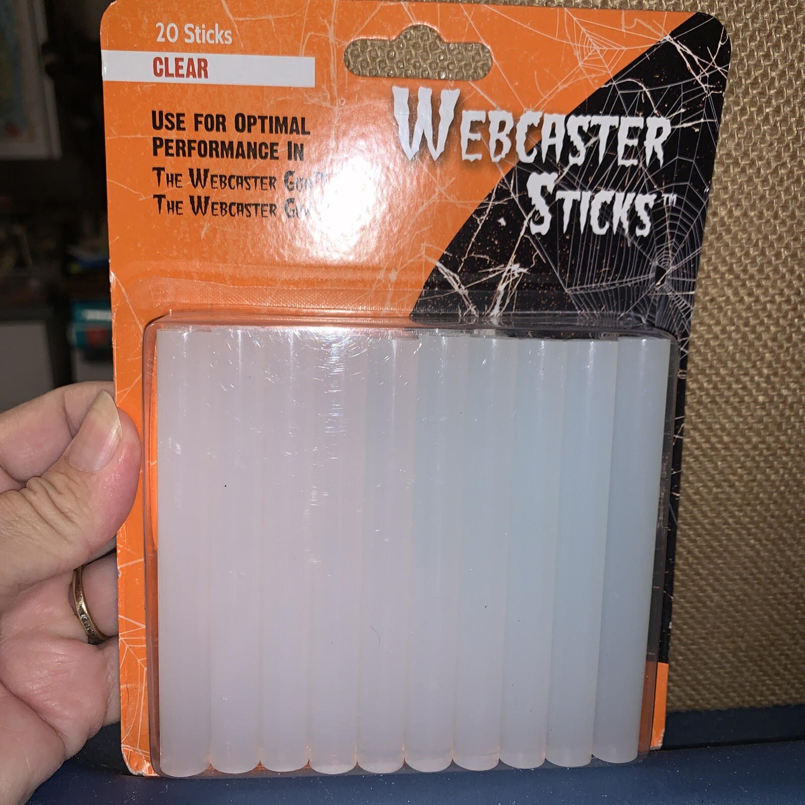 Webcaster Sticks Clear Lot of 20 for Halloween Webcaster Gun I or II ...