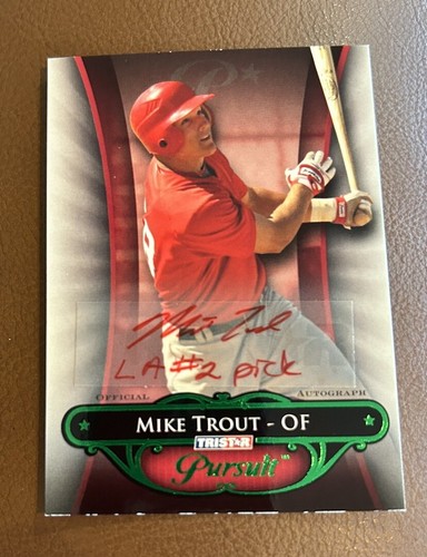 2010 Tristar Pursuit Mike Trout Rookie Auto /25 Rare Inscription ...