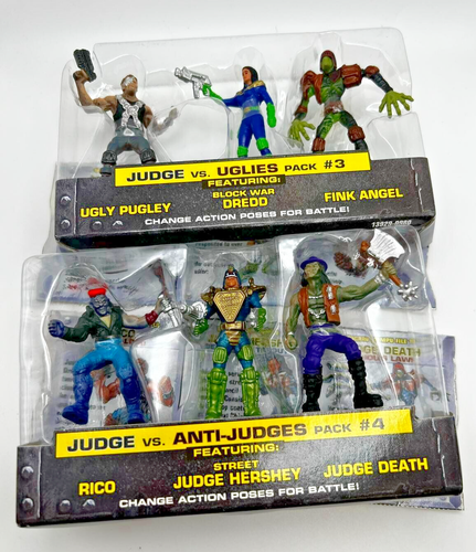 1995 Mega Heroes Judge Dredd Multi-Pack 3 and 4 Action Figure Set of 6 ...