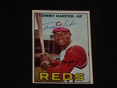 TOMMY HARPER 1967 TOPPS SIGNED AUTOGRAPHED CARD #392 CINCINNATI REDS | eBay