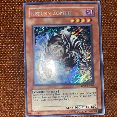Yugioh Return Zombie PP01-EN006 Secret Rare Holo Bleed Konami 2007 | eBay