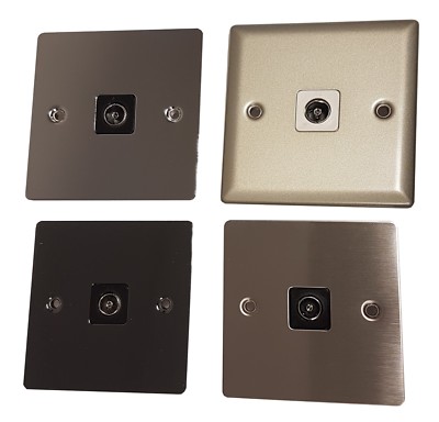 Volex TV Coax Wall Socket Faceplate - Television, Panel, Co-Axial ...