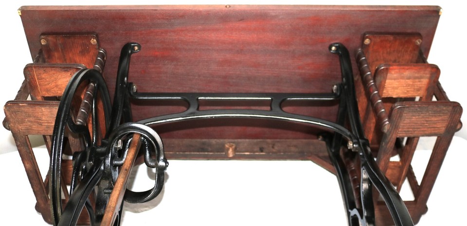 Late 1800s Wheeler & Wilson Treadle Sewing Machine Table Conversion w ...