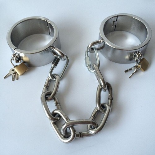 Detachable Chian Stainless Steel Ankle Cuffs Binding Slaves Restraints ...