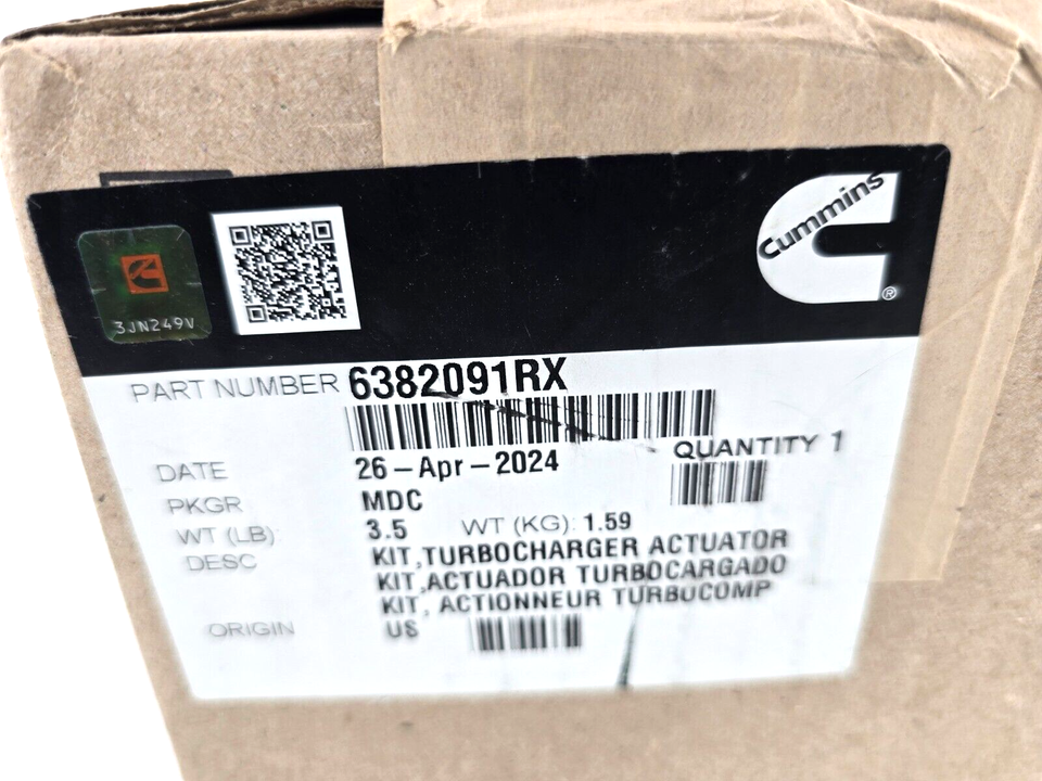 New Genuine Cummins KIT TURBOCHARGER ACTUATOR ISL ISC 6382091RX ...
