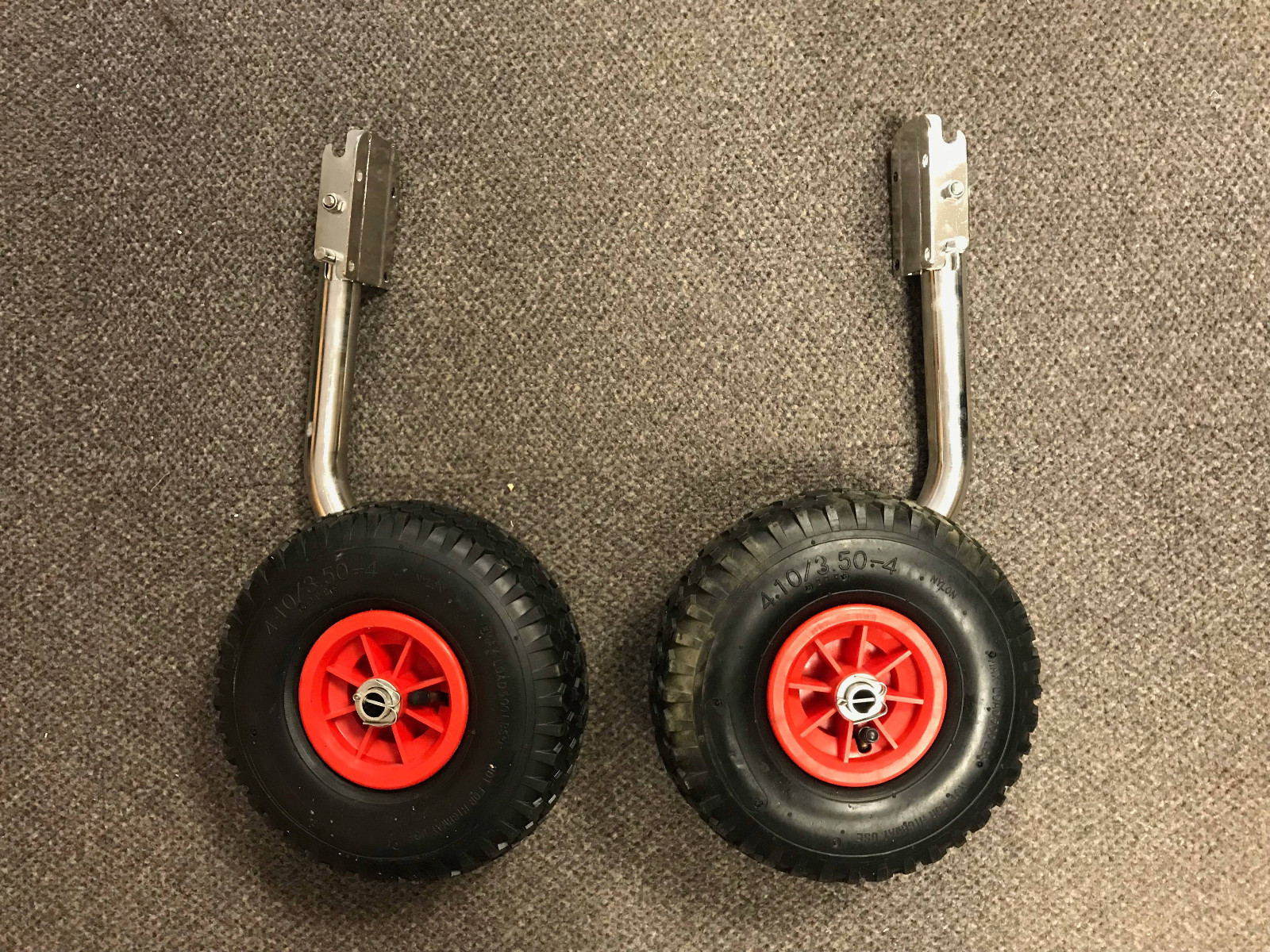 LONG FOLD UP Stainless Steel Boat Launching Wheels Rib Inflatable ...