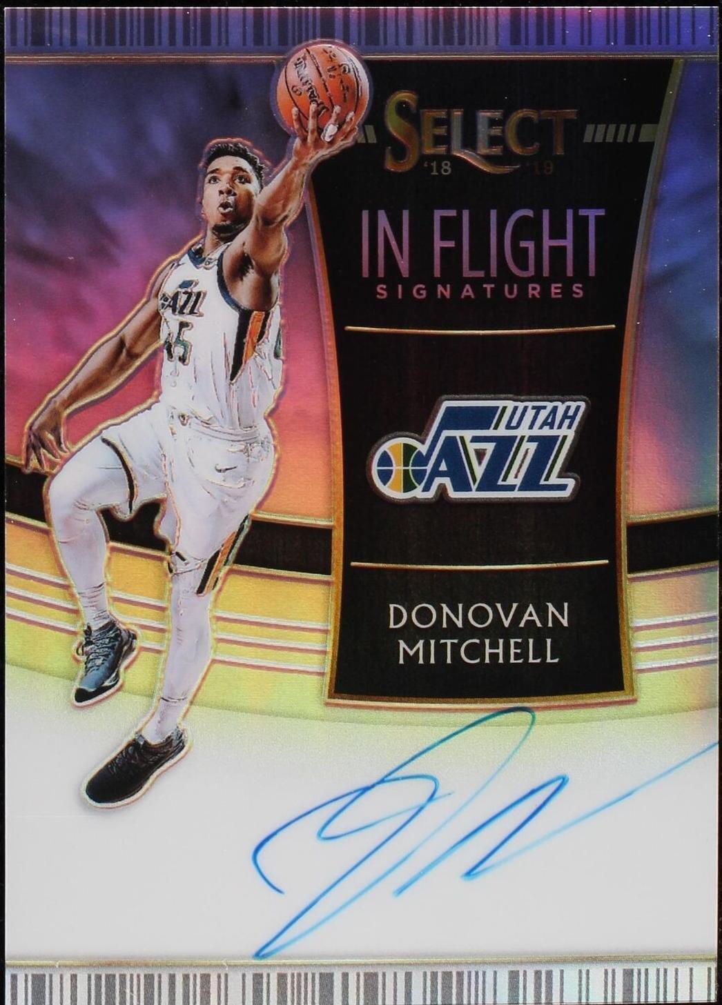 2018-19 Panini Select - In Flight Signatures Donovan Mitchell #IF-DML ...
