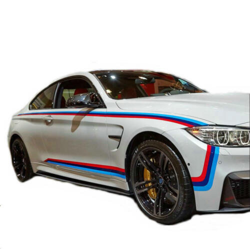 Graphics Tricolor Racing Stripe Car Sticker For BMW M4 M Performance ...