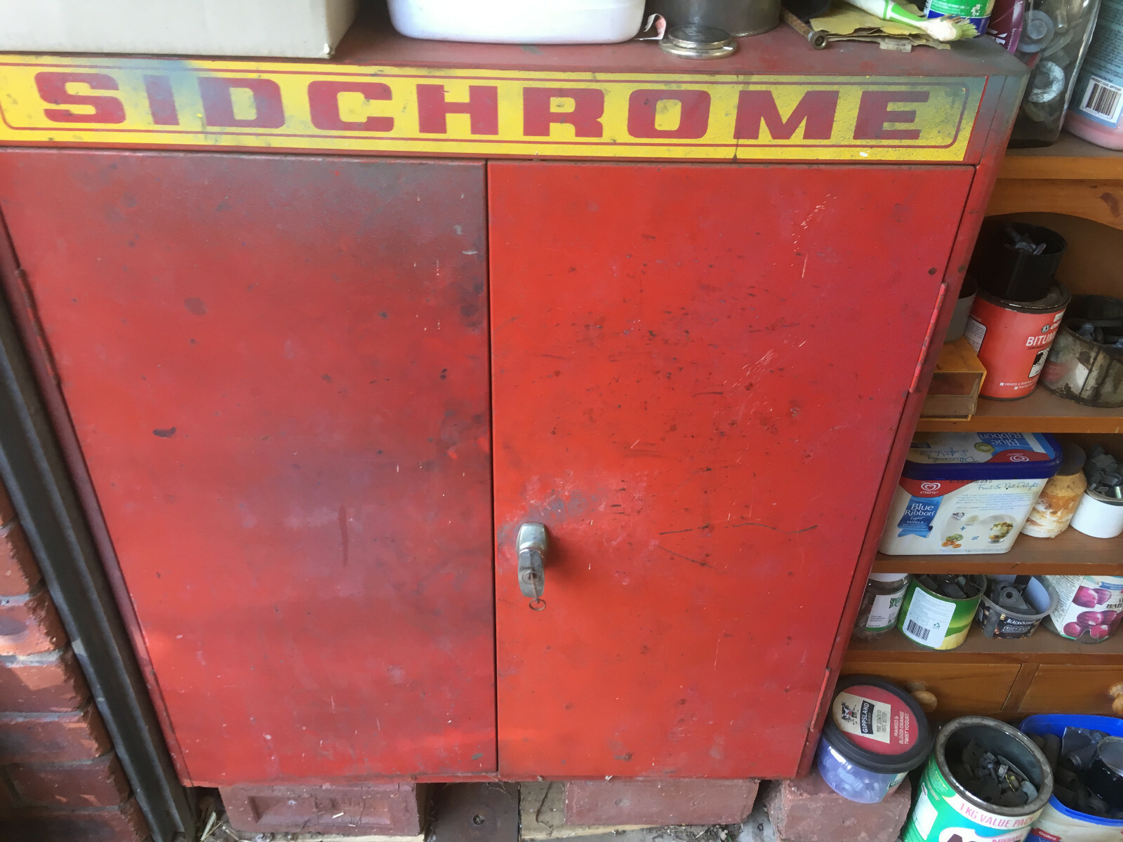 Sidchrome tool chest old has some tools workshop garage vintage car | eBay Australia