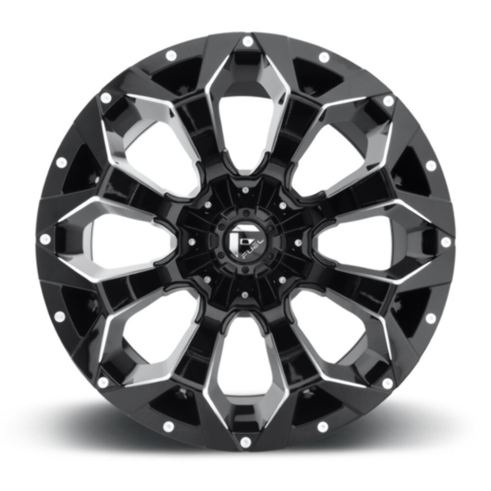 Set 4 17" Fuel D576 Assault 17x9 5x4.5 5x5 Gloss Black Milled Wheels ...