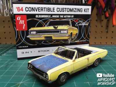 AMT1200 1/25 1964 Oldsmobile Cutlass F-85 Convertible Plastic Car Model ...