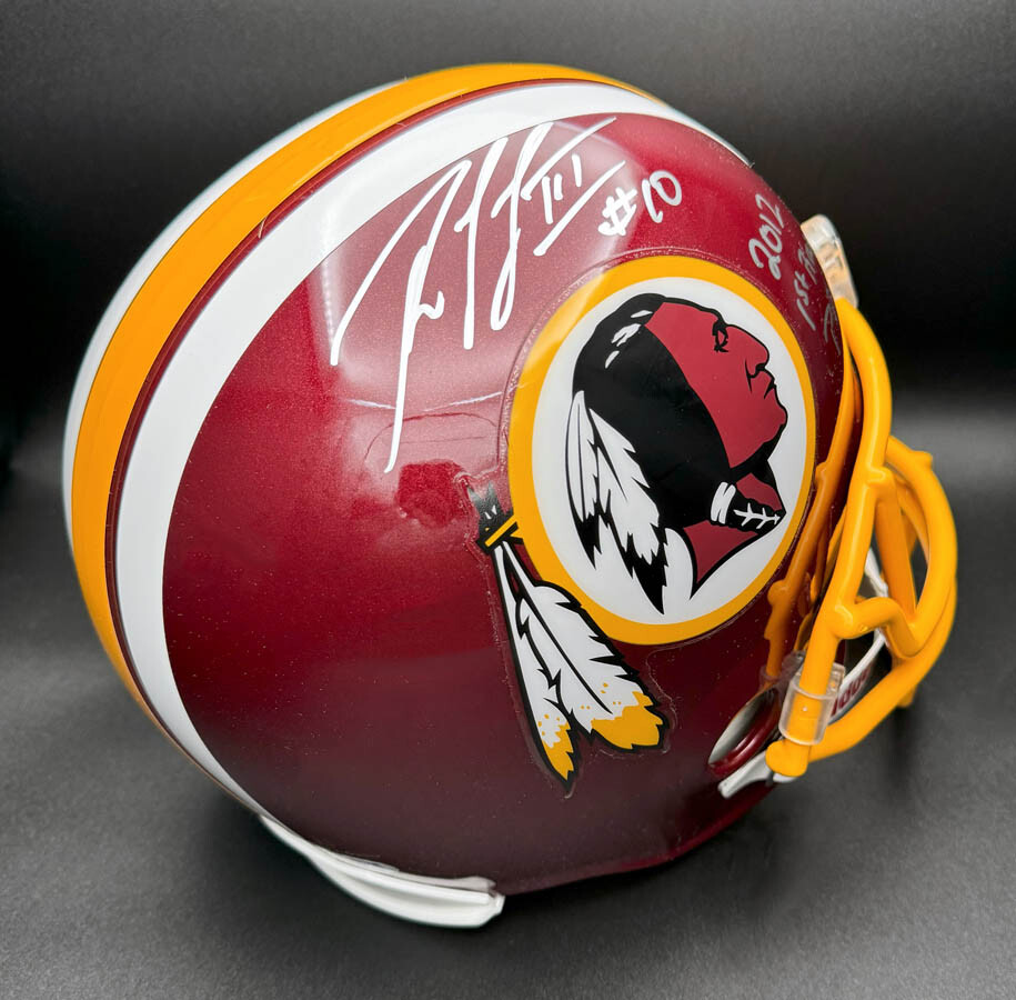 Robert Griffin III SIGNED Redskins F/S Helmet Rookie Graph PSA/DNA ...