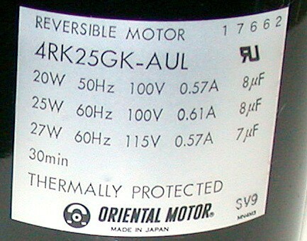 New Oriental 4RK25GK-AUL Motor Reversible Motor 100-115 VAC | eBay