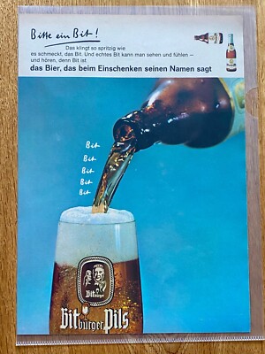Bitte ein Bit Bitburger Pils Bier Eifel Original 1966 Vintage Werbung Reklame | eBay.de
