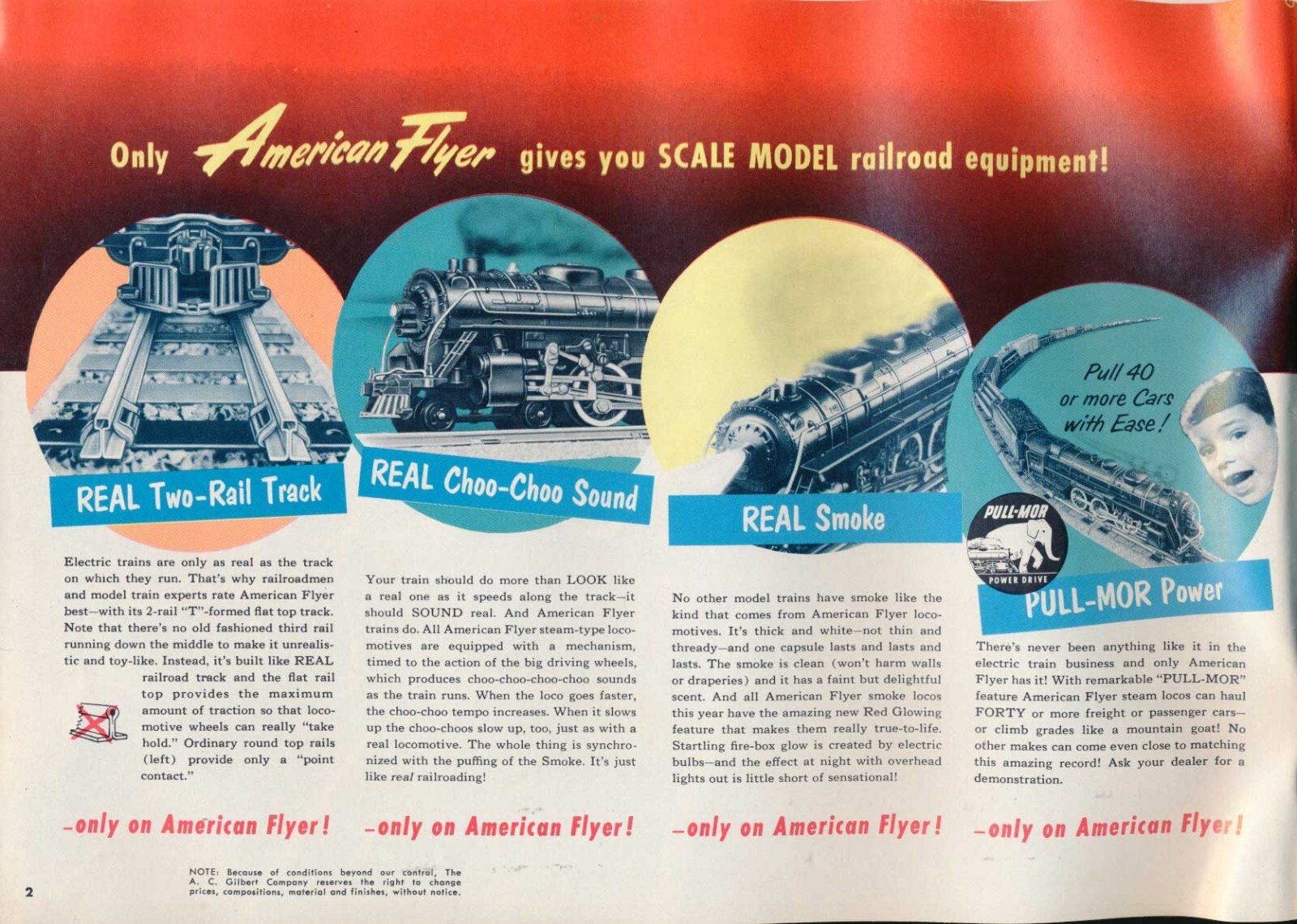 1953 American Flyer Trains, Gilbert Toy, Erector sets Catalog ...